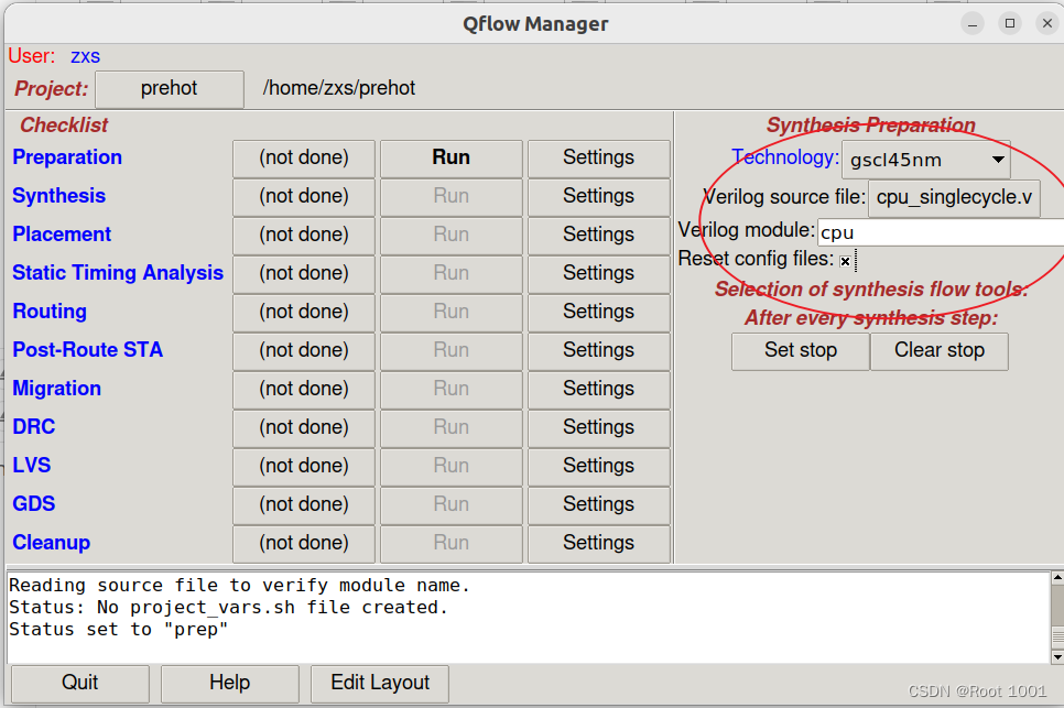 CPU功耗统计一： yosys逻辑综合，iverilog仿真测试并工作次数统计， graywolf布局placement生成版图layout Qflow GUI【 Ubuntu22.04 ...