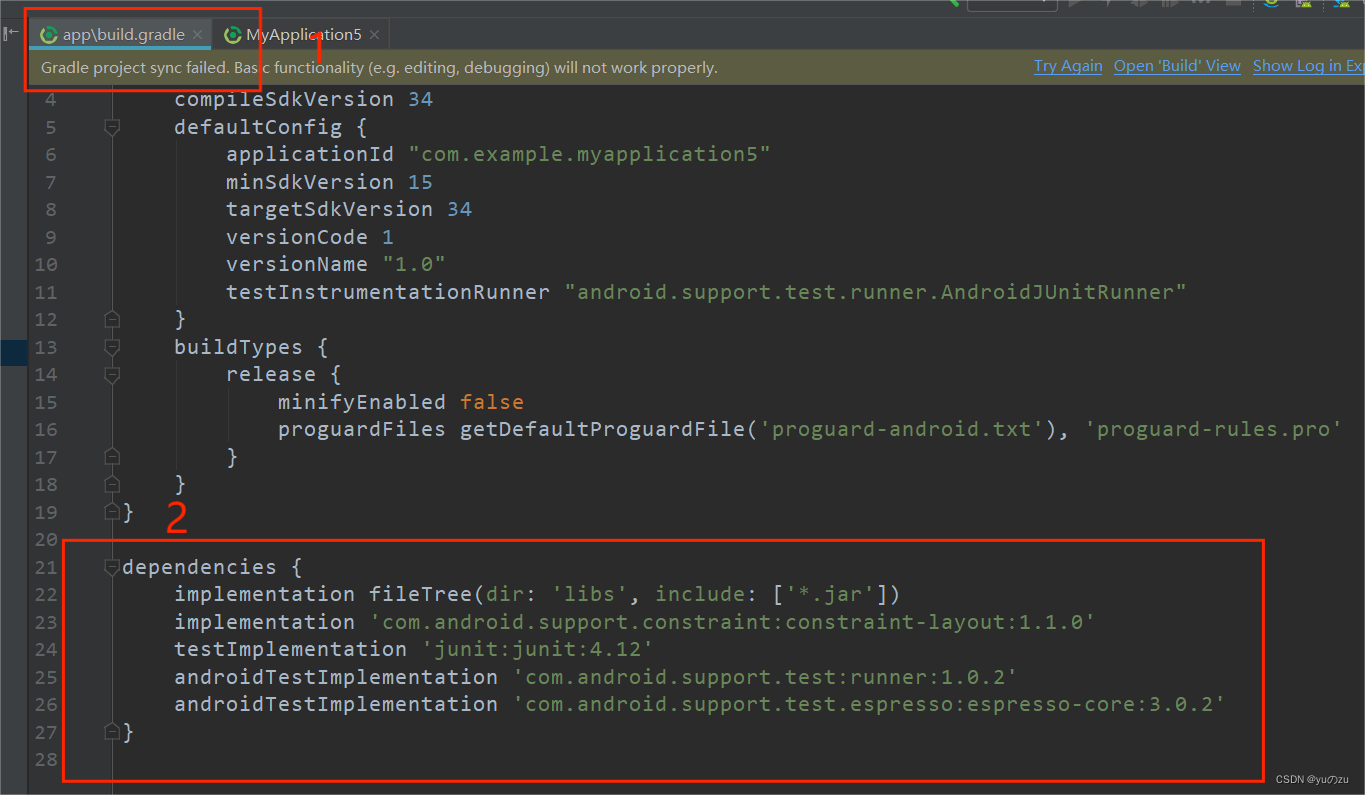 Could not resolve all files for configuration ‘:app:androidApis‘.报错如下：_could not resolve all ...