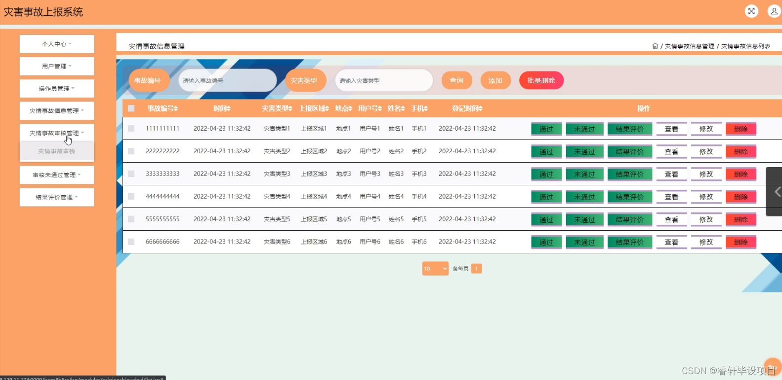 附源码 计算机毕业设计灾害事故上报系统jspjavaspringmvcmysqlmybatis灾害预警系统网页源码 Csdn博客 