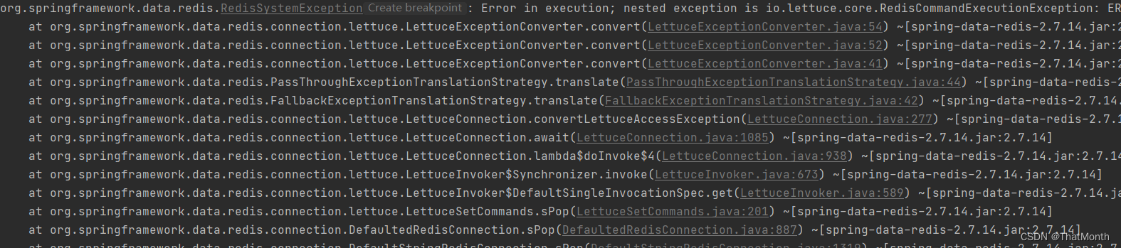 Java项目使用pop命令报错 Err Wrong Number Of Arguments For ‘spop‘ Command的解决办法 Err Wrong Number Of