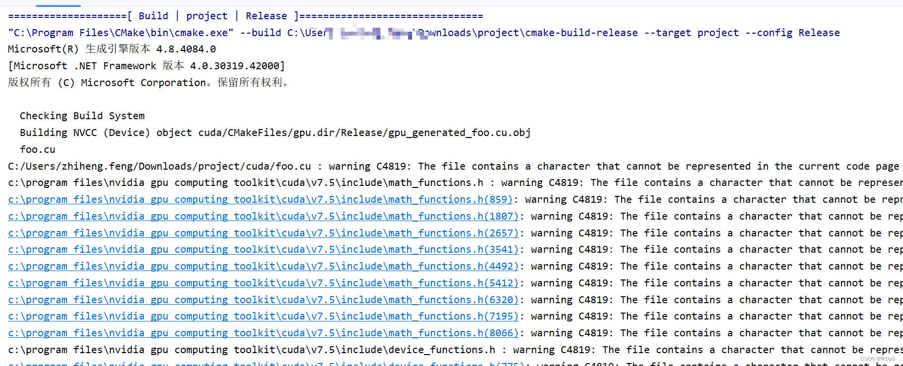 【首次】Clion +VS2010 +CUDA7.5 +Cmake3.23.4 成功编译CUDA程序_cuda cmake-CSDN博客