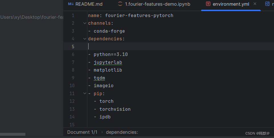 Warning: you have pip-installed dependencies in your environment file, but you do not list pip ...