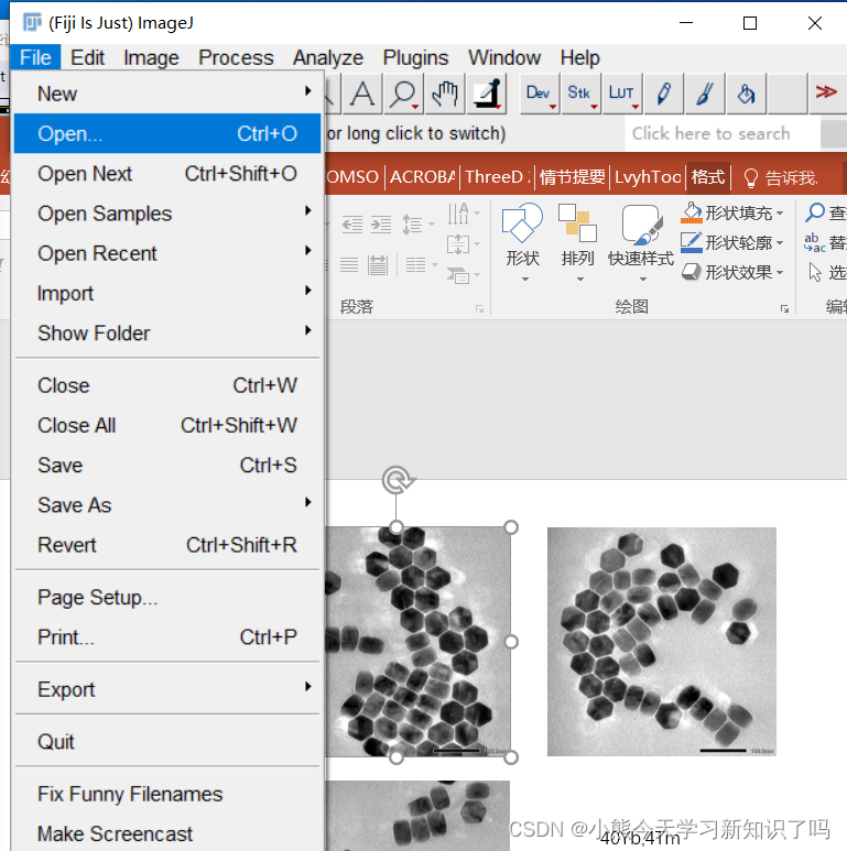 使用ImageJ/fiji处理纳米粒子TEM图像_fiji里面pixel怎么变成纳米-CSDN博客