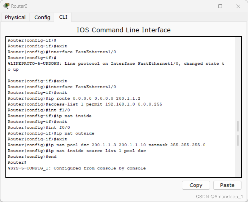 计算机网络思科模拟器NAT地址转换_ip nat pool dzc 200.10.10.1 200.10.10.1 netmask 25-CSDN博客