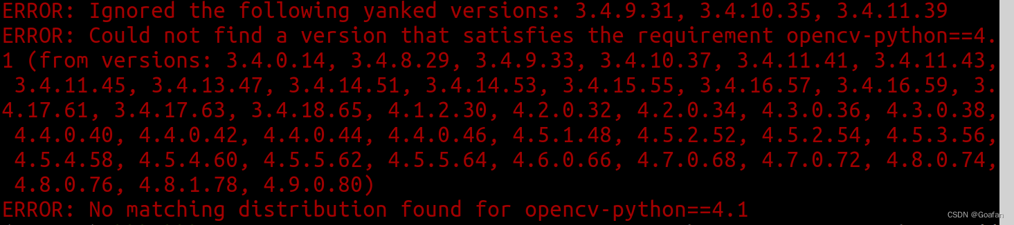 OpenCV报错: If you are on Ubuntu or Debian, install libgtk2.0-dev and pkg-config, then...-CSDN博客