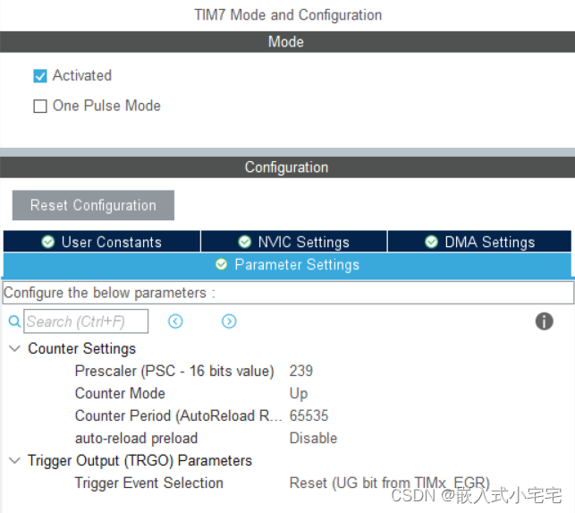 用STM32的基础定时器TIM7做单次定时_stm32 定时器单次模式-CSDN博客