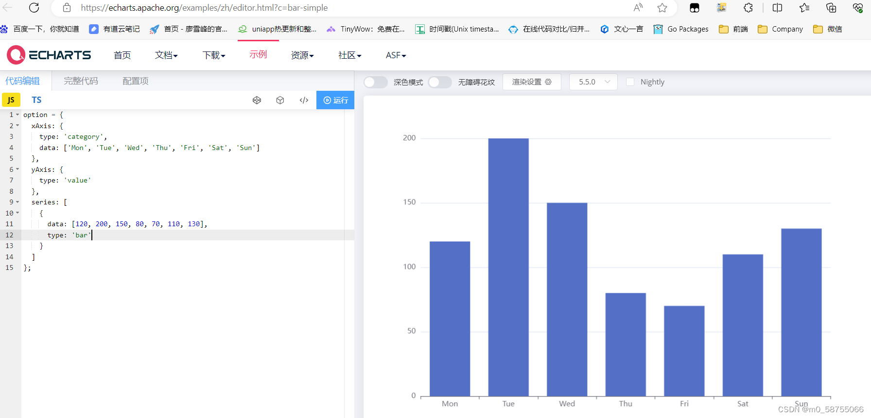 Echarts 柱状图使用_examples 柱状图-CSDN博客