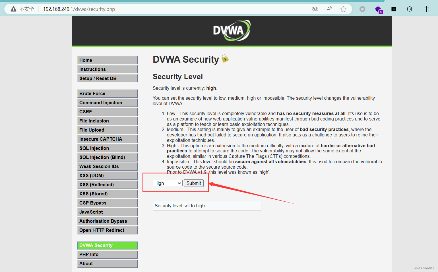 DVWA 靶场之 Brute Force-High（token检测）_dvwa brute force token-CSDN博客