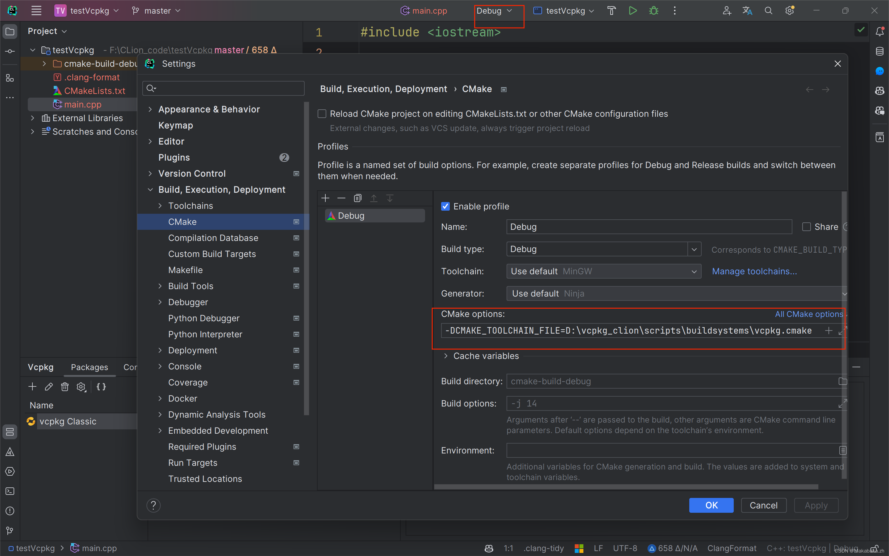 vcpkg在clion和vs2022上的使用_clion vcpkg-CSDN博客