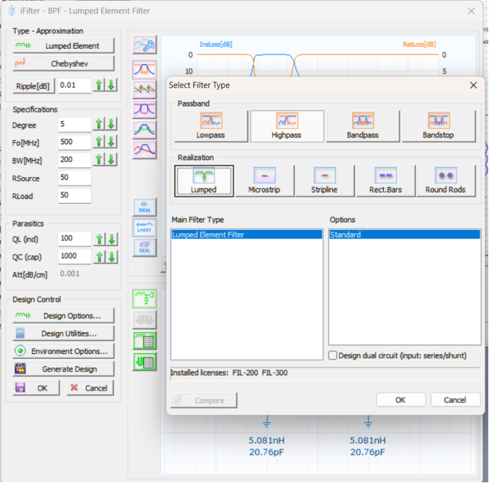 AWM微波设计软件之集总参数高通滤波器设计实验_awr generate design-CSDN博客
