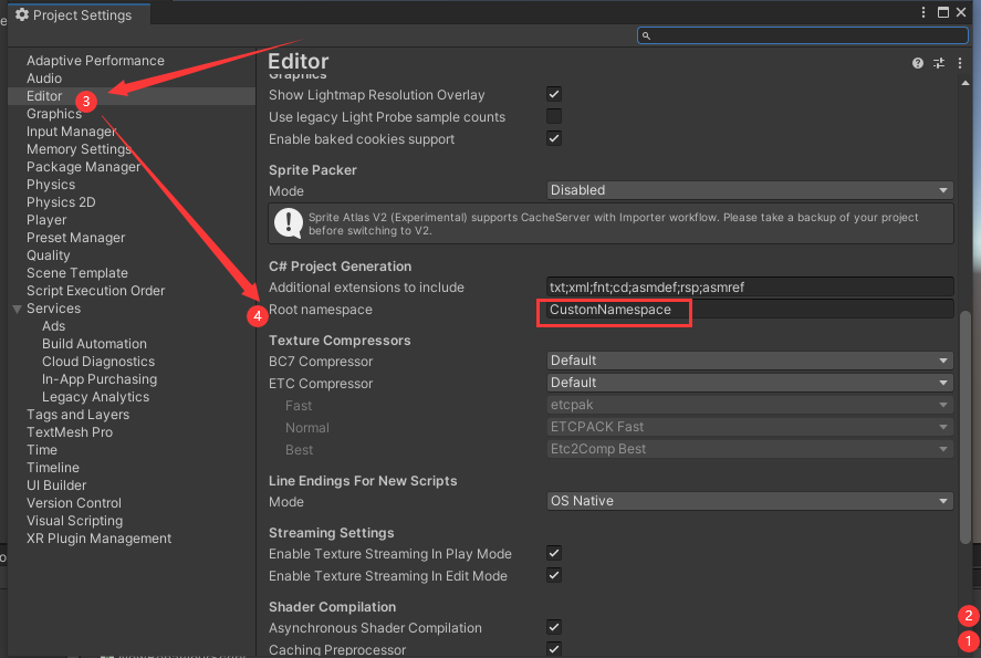 在 Unity C# 脚本中自动添加命名空间【Unity内置】_unity c#不限制命名空间-CSDN博客