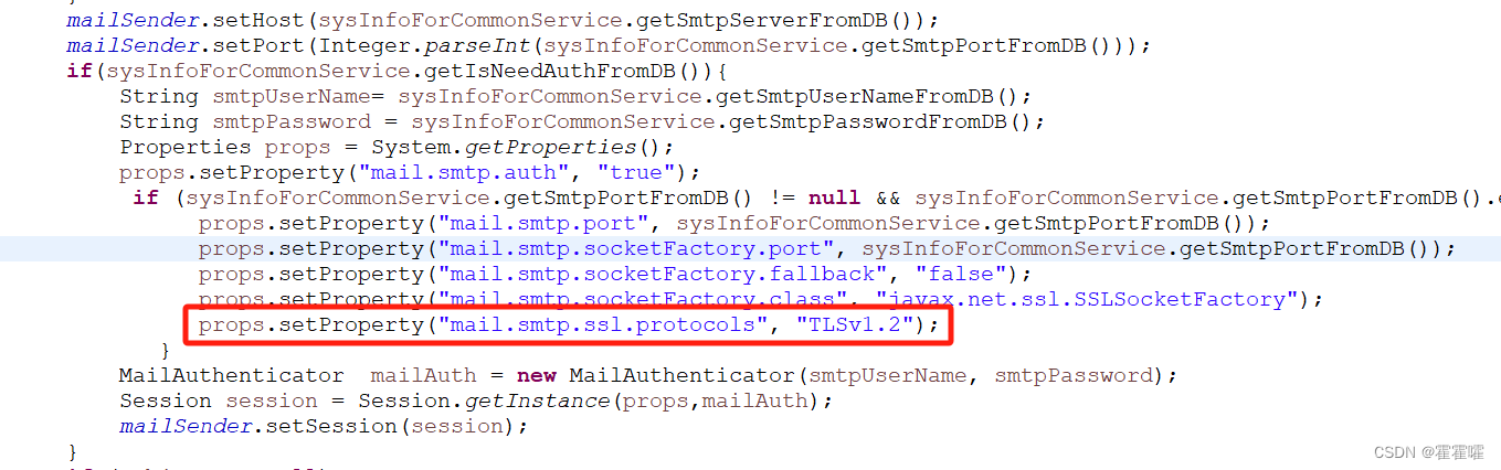 关于JavaMail 发送邮件指定TLSv1.2失效问题_java的tlsv1.2-CSDN博客