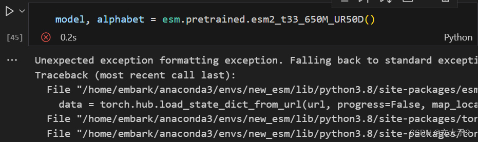 计算生物学习——Code_ESM-2输出蛋白质的特征表示_解决无法用代码线上加载模型（06.20-06.21）_esm2 蛋白模型-CSDN博客