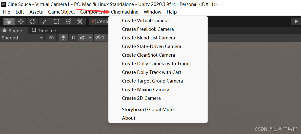 Unity3d Cinemachine篇（一）— Virtual Camera_cinemachinevirtualcamera-CSDN博客
