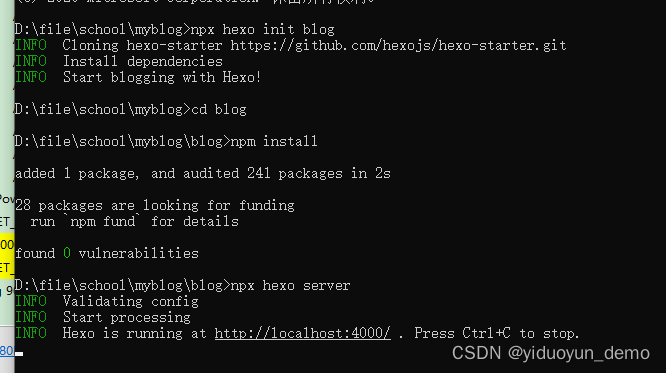 Win10用npm安装hexo遇到问题（npx命令）_$ npm install -g hexo-cli changed 54 ...