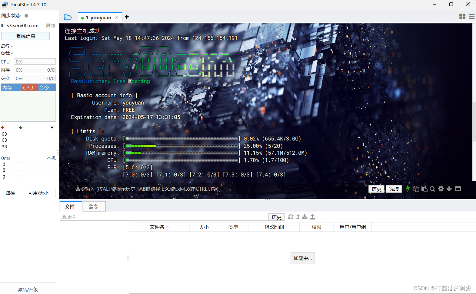 免费serv00虚拟机登录&搭建网站-CSDN博客