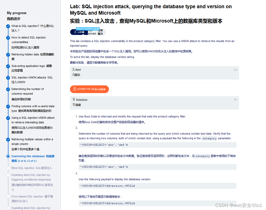 burp 官方靶场 第二章 sql注入_burp靶场sql注入-CSDN博客