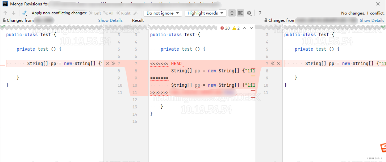 IDEA合并merge into 代码的时候，代码冲突了如何解决？_idea合并代码冲突-CSDN博客