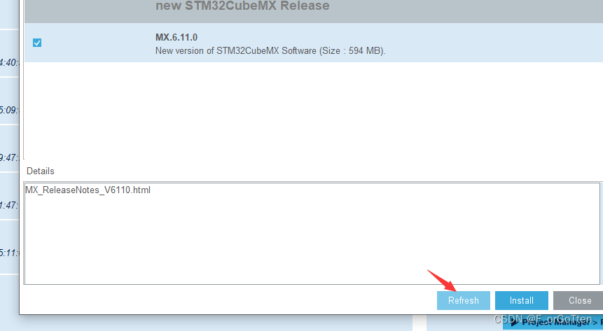 在更新STM32CubeMX时报错显示error downloading the following files:crdb_full.zip(Problem during download ...