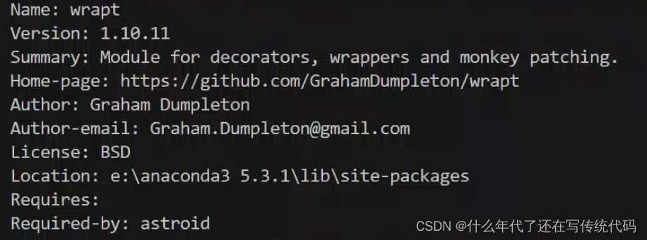 解决安装tensorflow时遇到“ERROR: Cannot uninstall ‘wrapt‘. It is a distutils installed project”报错的问题 ...