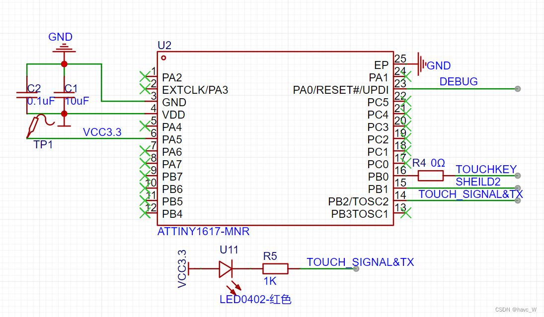 ATTINY1617 touchkey调试（一）MCC配置和代码生成-CSDN博客