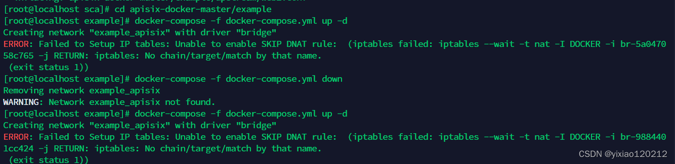Docker容器启动报错：ERROR: Failed to Setup IP tables: Unable to enable SKIP DNAT rule 解决办法-CSDN博客