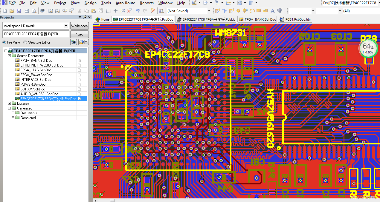 基于cyclone4e Fpga（ep4ce22f17c8）开发评估板硬件（原理图pcb）fpga测量例程verilog源码 Csdn博客 