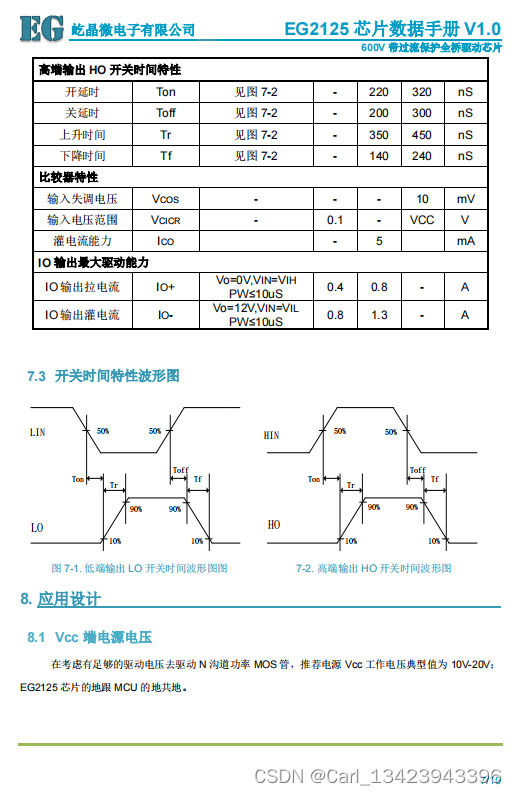 EG2125 600V 带过流保护全桥驱动芯片_带保护驱动芯片-CSDN博客