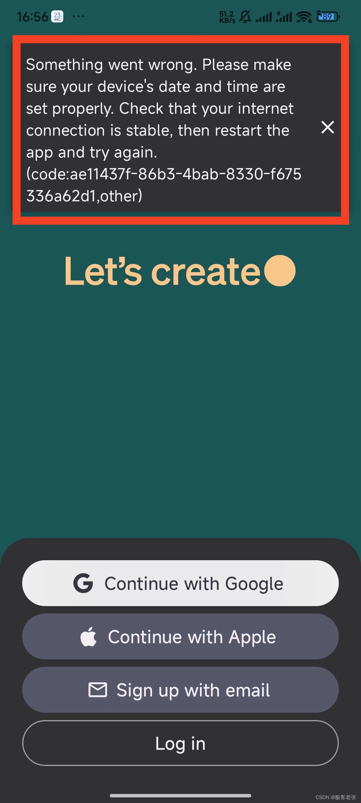 ChatGPT安卓端无法登录报错something went wrong. please make sure your device‘s date and time are set ...
