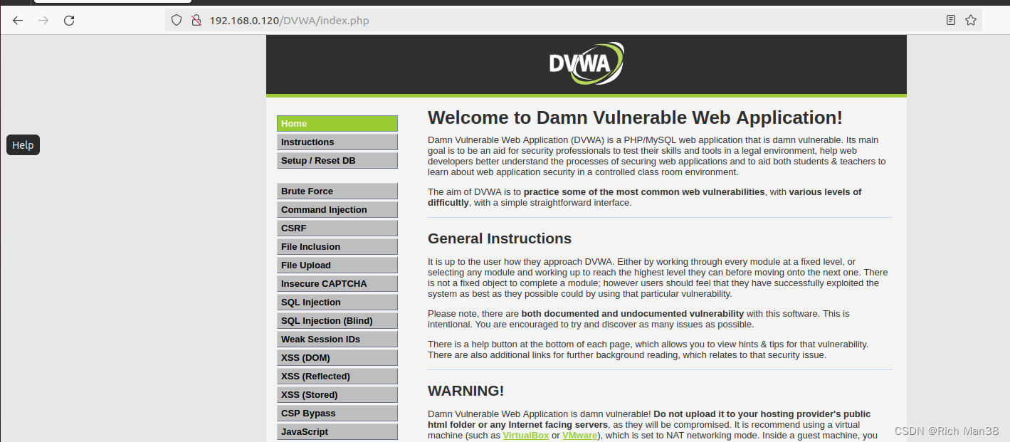 Ubuntu20.04 LAMP部署DVWA环境_dvwa ubuntu-CSDN博客