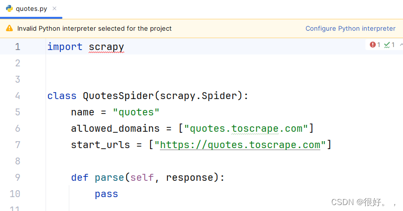 python scrapy 爬虫爬取quotes.toscrape.com-CSDN博客