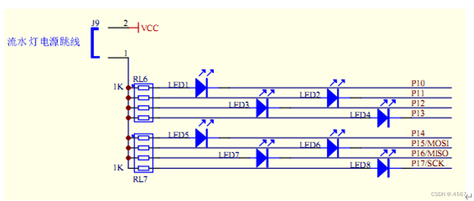 51单片实验LED1~LED8(同时闪烁3次，再顺序点亮)_51单片机实现灯闪烁三次-CSDN博客