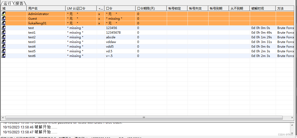 西南科技大学网络安全实验-口令破解_lc5、pwdump-CSDN博客