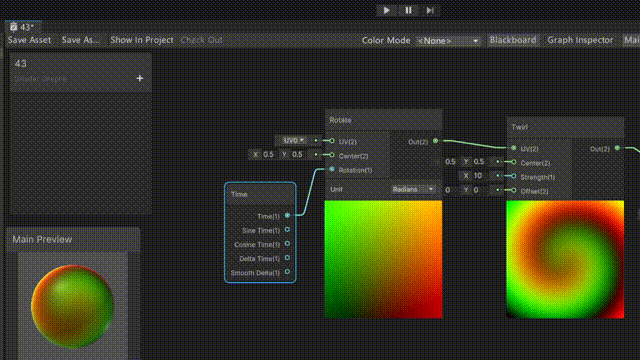 Unity Shadergraph利用time节点制作流动与旋转效果shadergraph Time Csdn博客