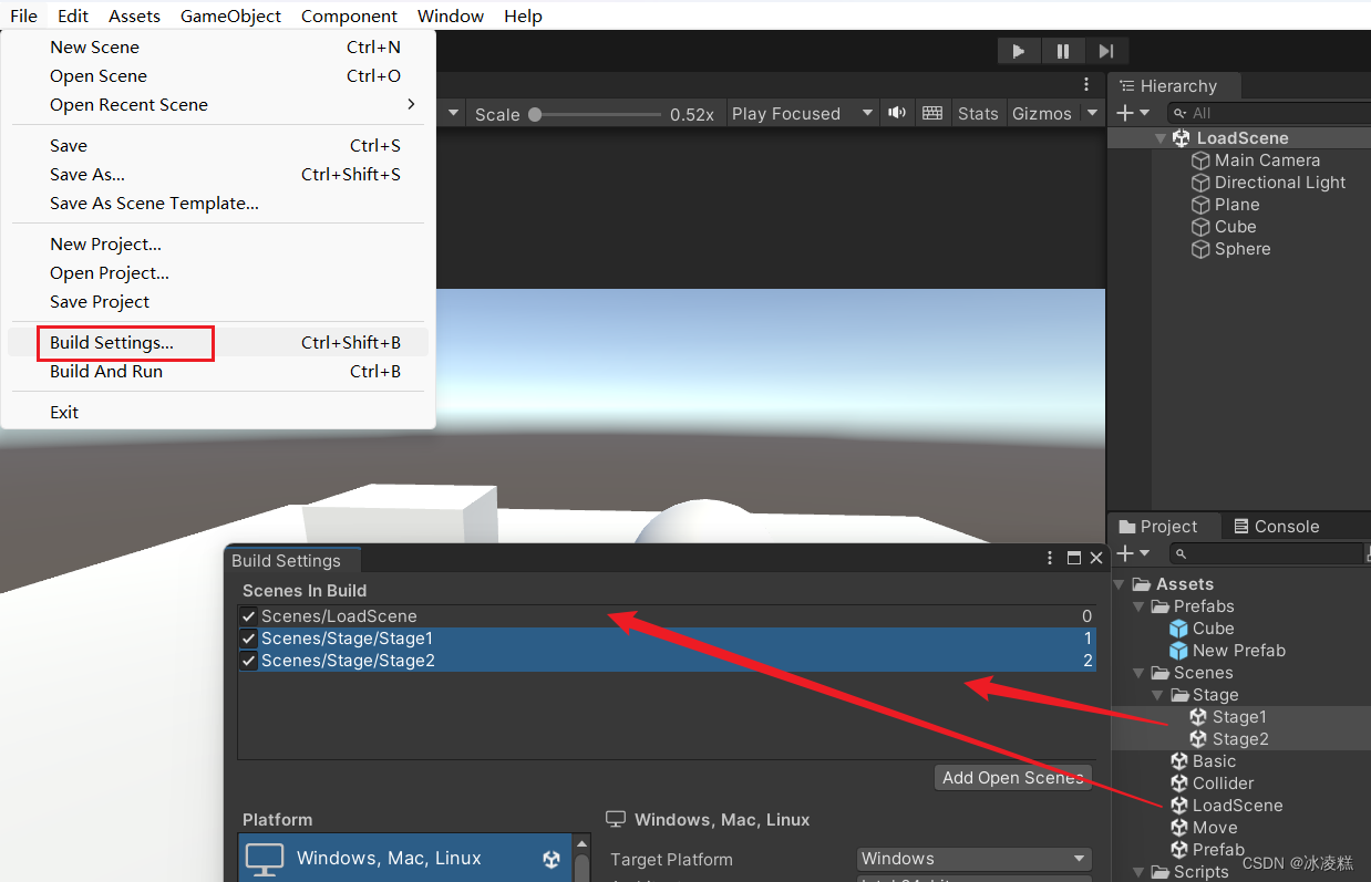 Unity3D 基础 05 场景加载_unity加载场景是从哪里加载-CSDN博客