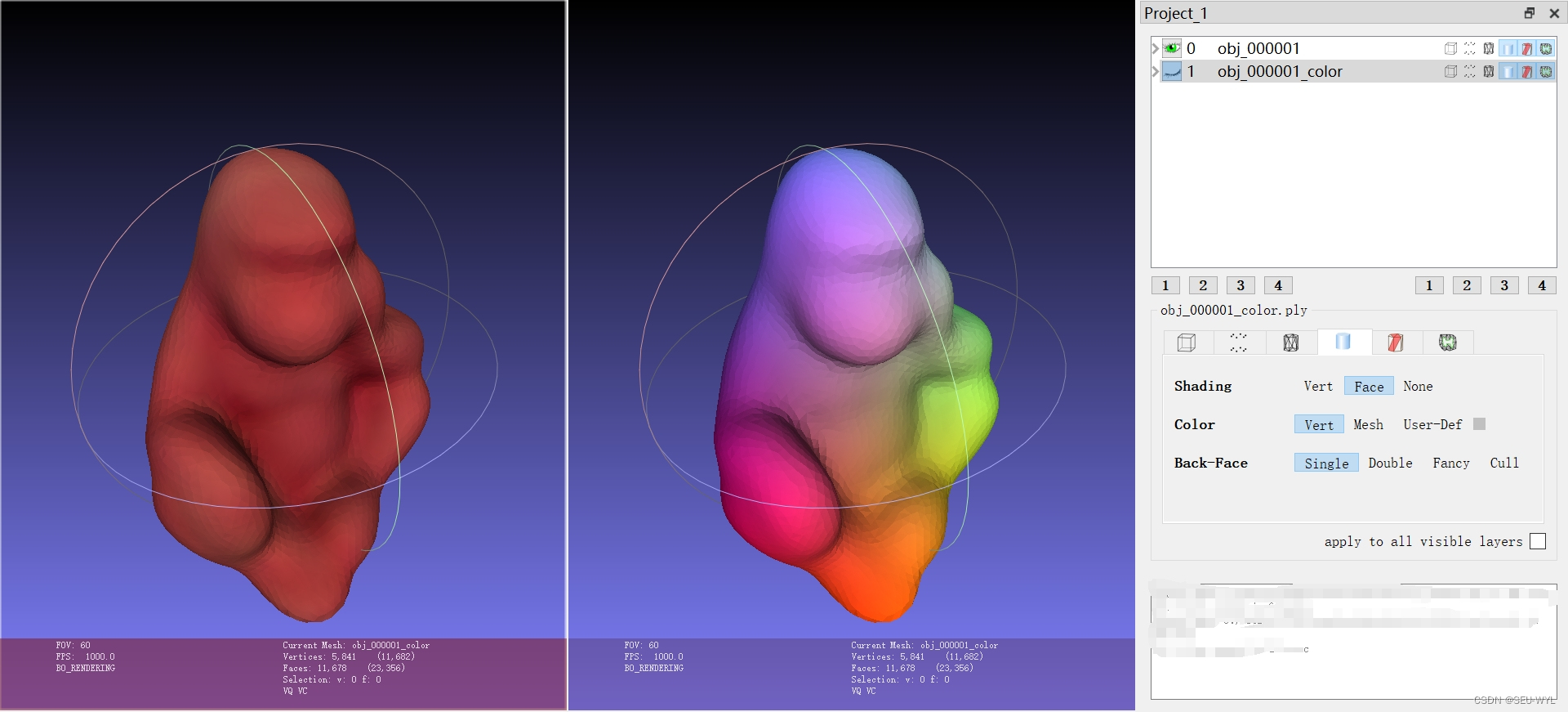 meshlab: pymeshlab颜色化物体顶点坐标（vertex coordinate）并颜色化后的物体模型_模型坐标信息转顶点颜色-CSDN博客