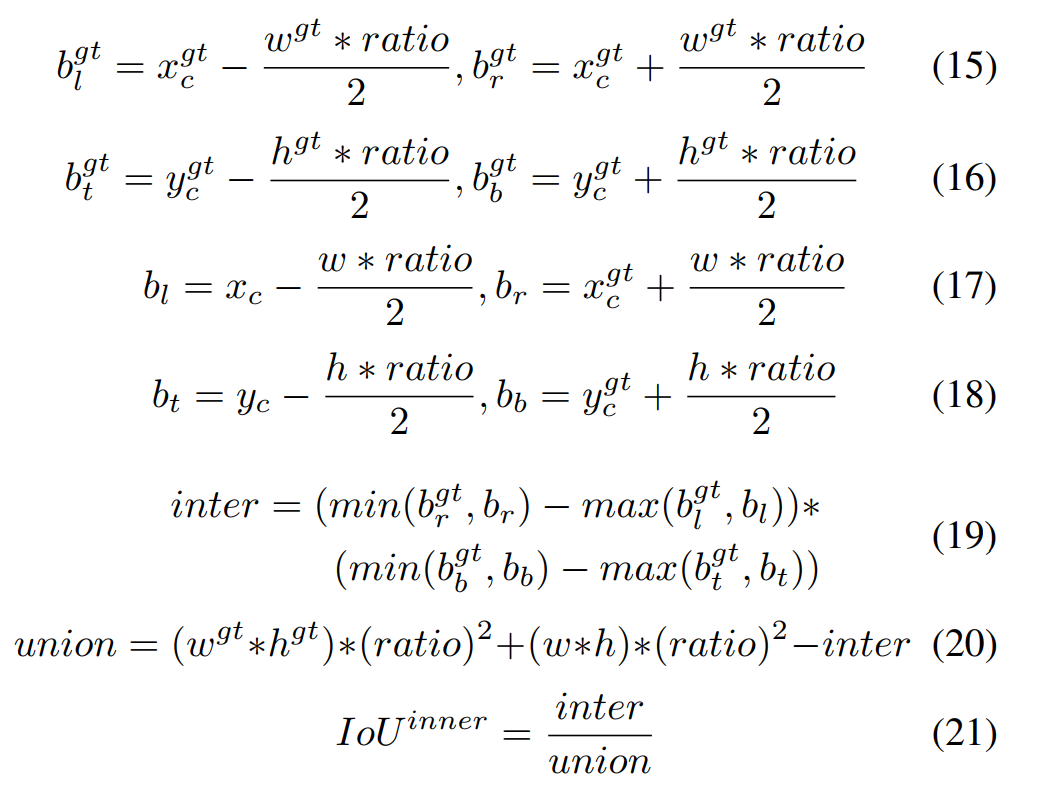 Inner-IoU: More Effective Intersection over Union Loss with Auxiliary ...