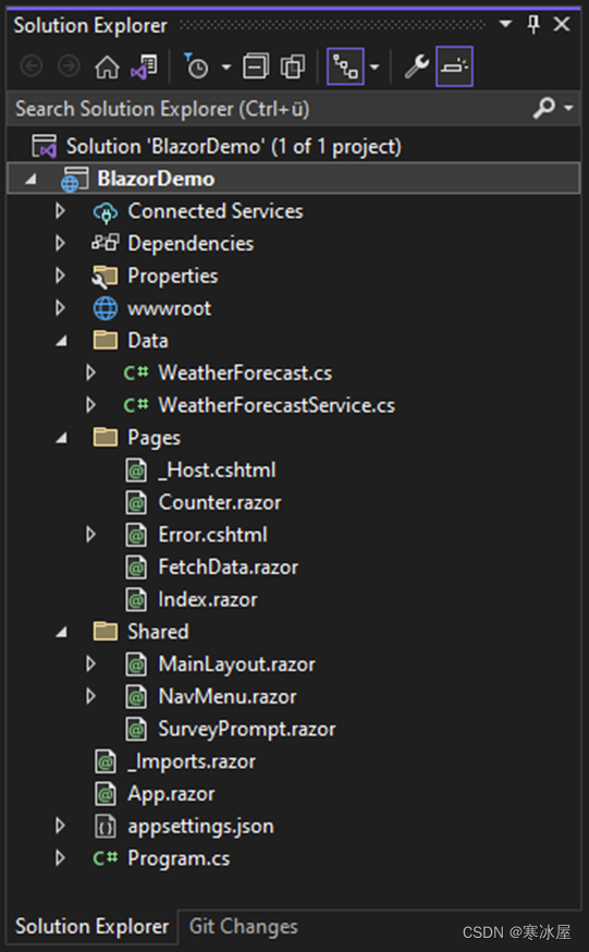 Blazor基础知识：Visual Studio 2022 中的Blazor开发入门_vs2022 blazor webassembly-CSDN博客