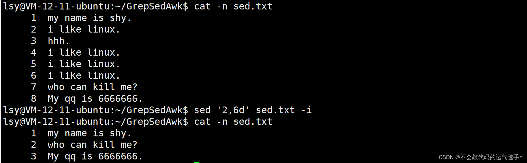 Linux Sed命令-CSDN博客