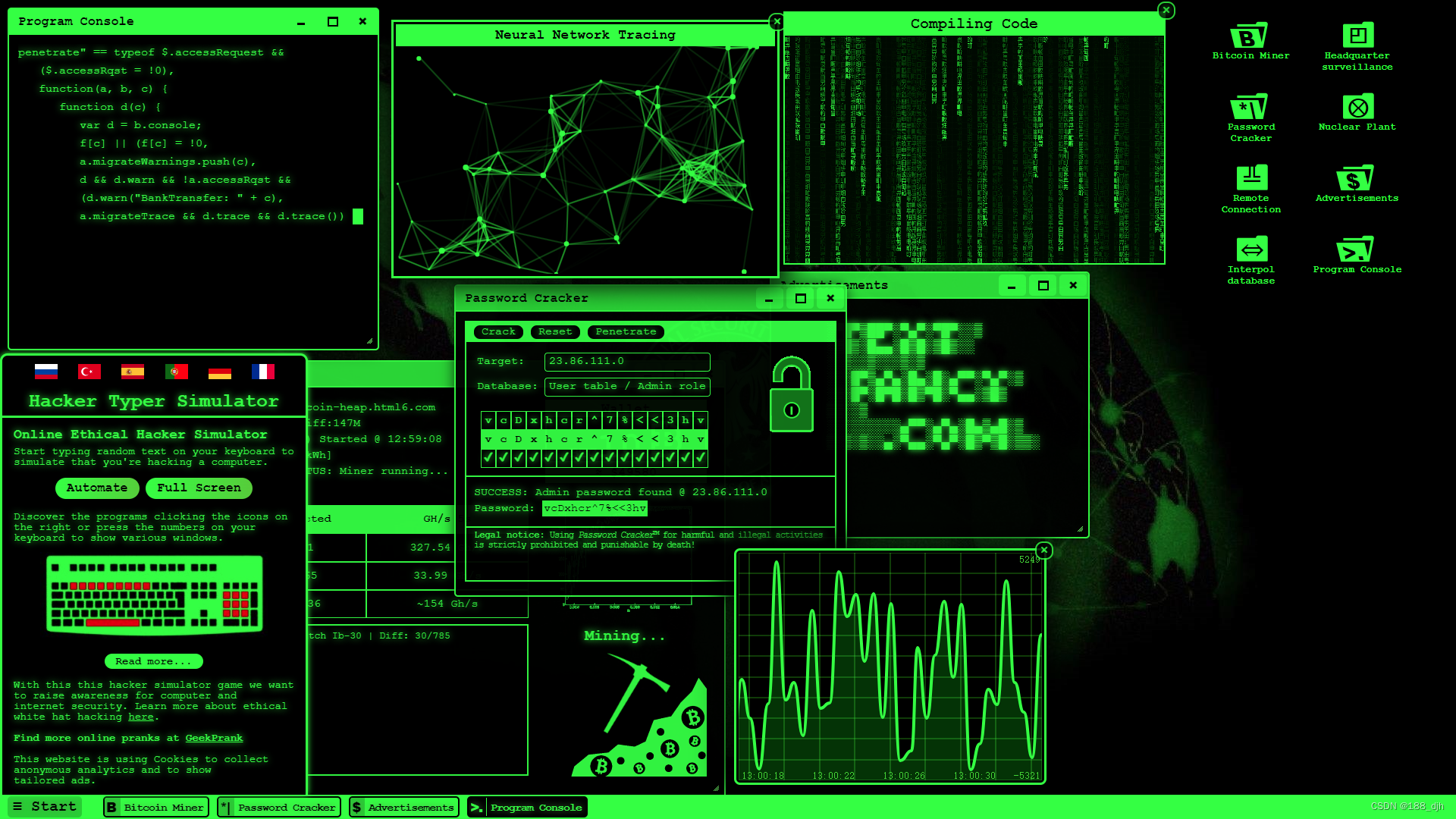 一行代码伪装黑客_伪装黑客代码-CSDN博客