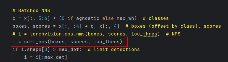 【YOLOv5改进系列(11)】高效涨点----添加soft-nms(IoU,GIoU,DIoU,CIoU,EIoU,SIoU)到yolov5中_yolov5 iou nms-CSDN博客