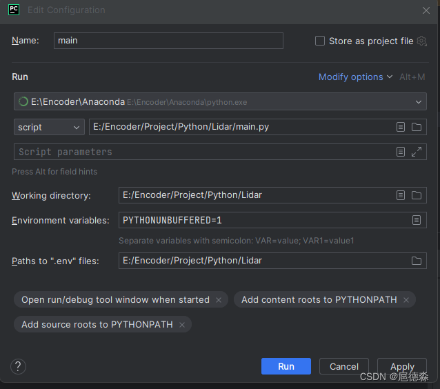 初学pycharm报错集锦【0】_paths to ''.env"files 填什么-CSDN博客