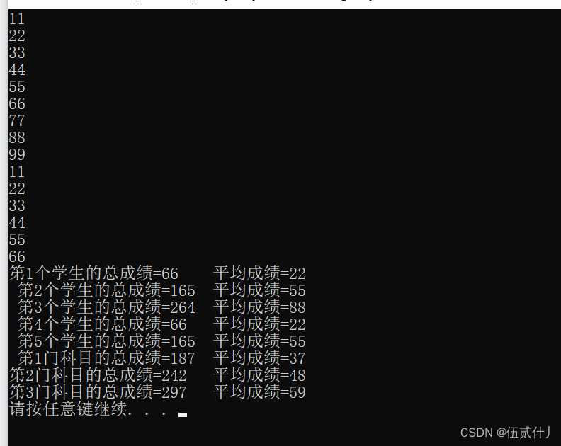 C语言学习day16：二维数组练习_用c语言5位学生3门课成绩,计算平均值用二维数组实现-CSDN博客