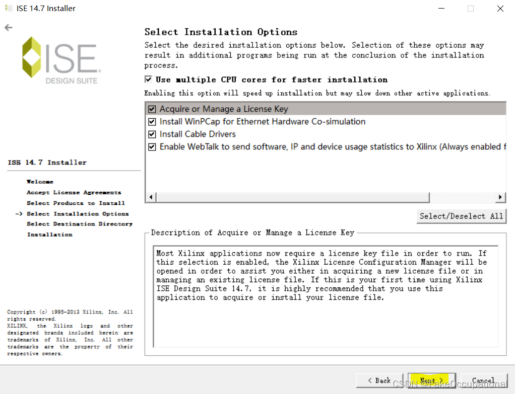 fpga系列 HDL：ISE 安装笔记_ise安装enable webtalk to send software-CSDN博客