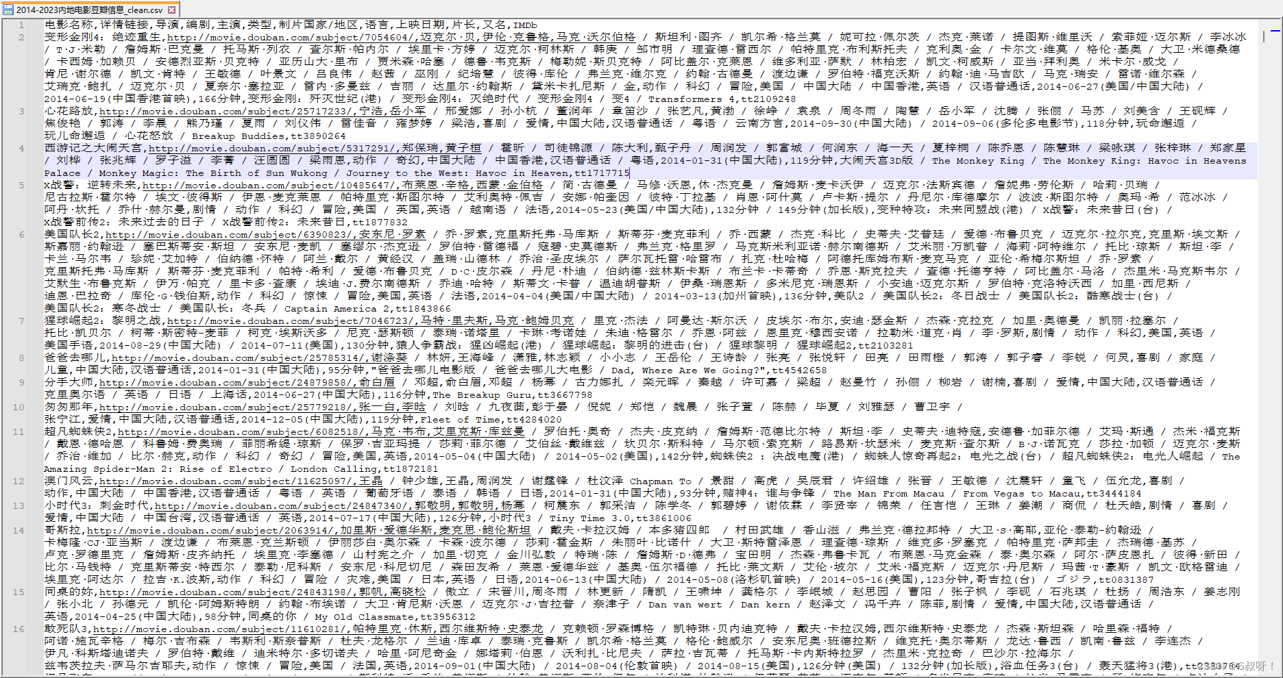 《python爬虫实战：抓取某瓣电影信息与票房数据分析》基于python的电影票房数据爬取与分析 Csdn博客 