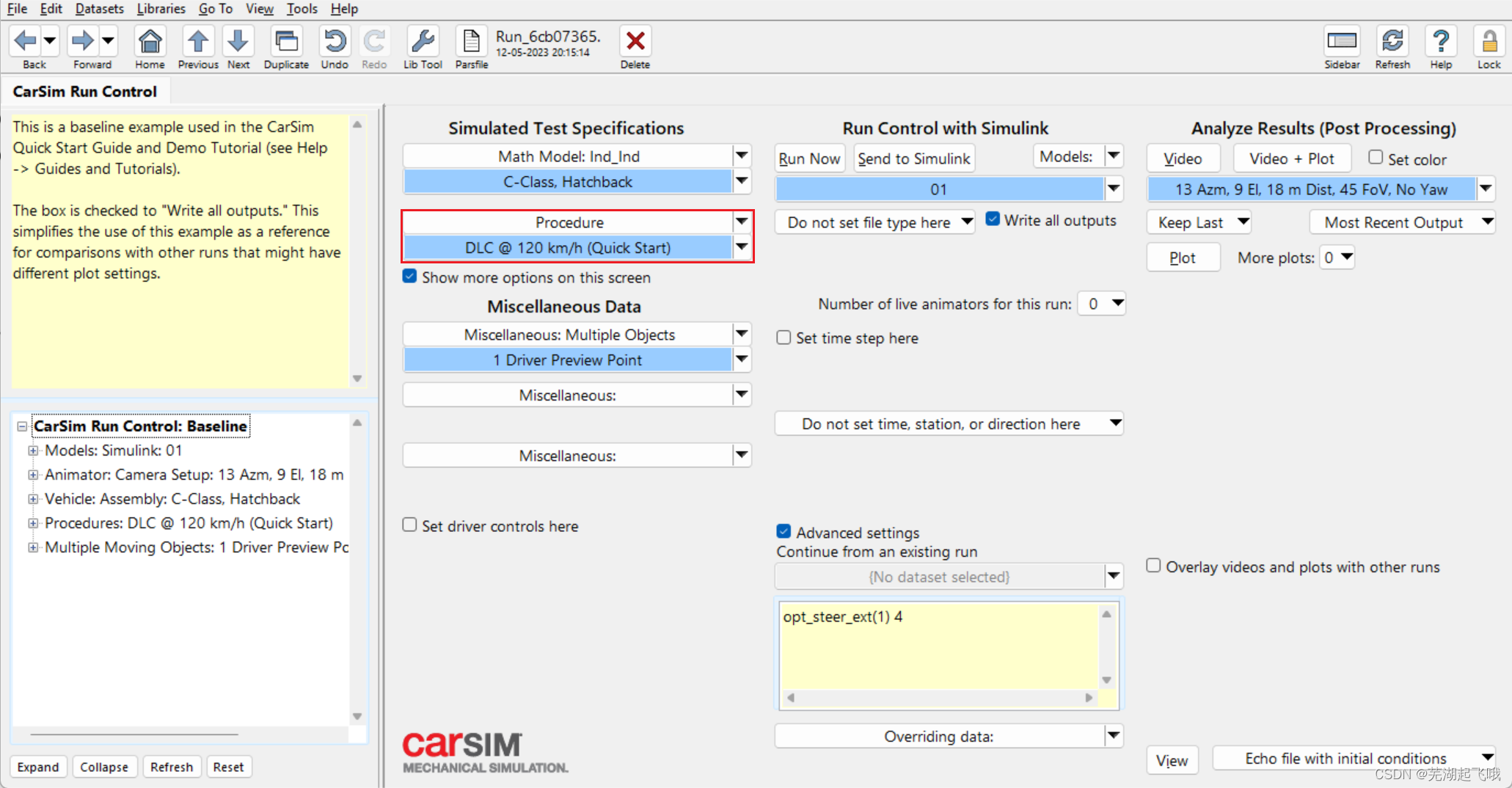 Carsim调整仿真时间_carsim simulink 时间设置-CSDN博客