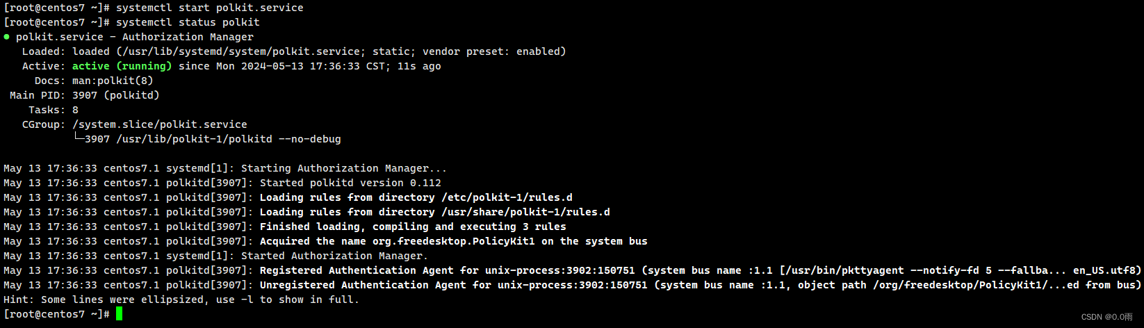 linux系统polkit无法启动_polkit服务起不来-CSDN博客