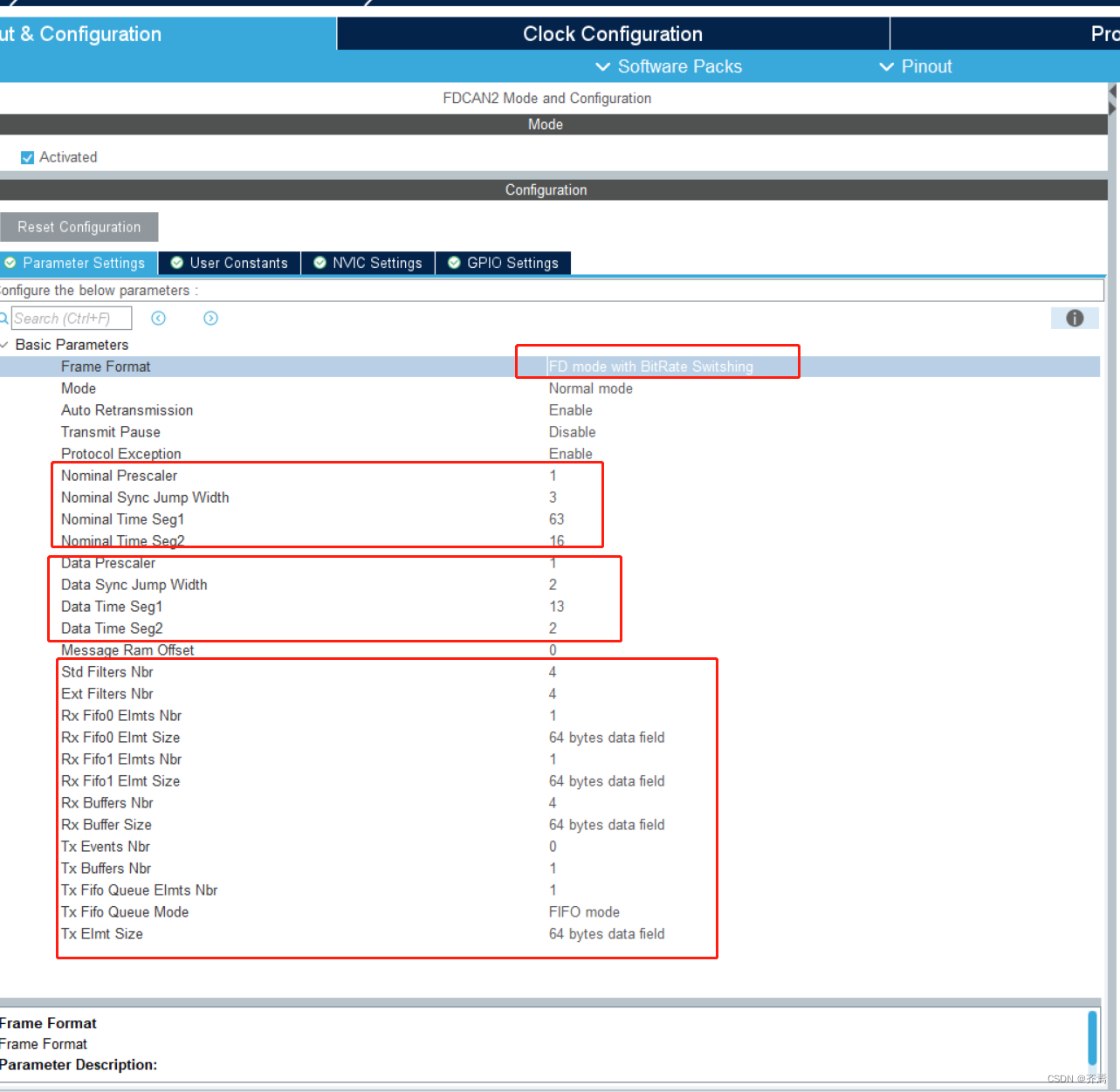 STM32H743使用FDCAN+TJA1042T配合CubeMX及HAL库实现仲裁段1M速率，数据段5M速率的FDCAN总线传输记录_stm32h743 can cubemx-CSDN博客