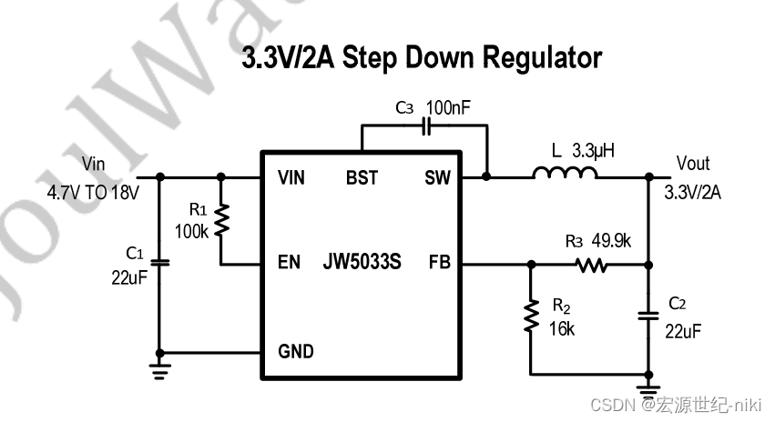 JOULWATT/杰华特代理 JW5033S SOT23-6 3.7V-18V 2A降压器电压转换器_jw5033s 规格书-CSDN博客